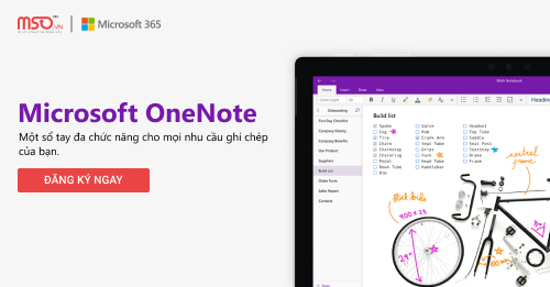 Ứng dụng Microsoft OneNote - Microsoft 365 by MSO