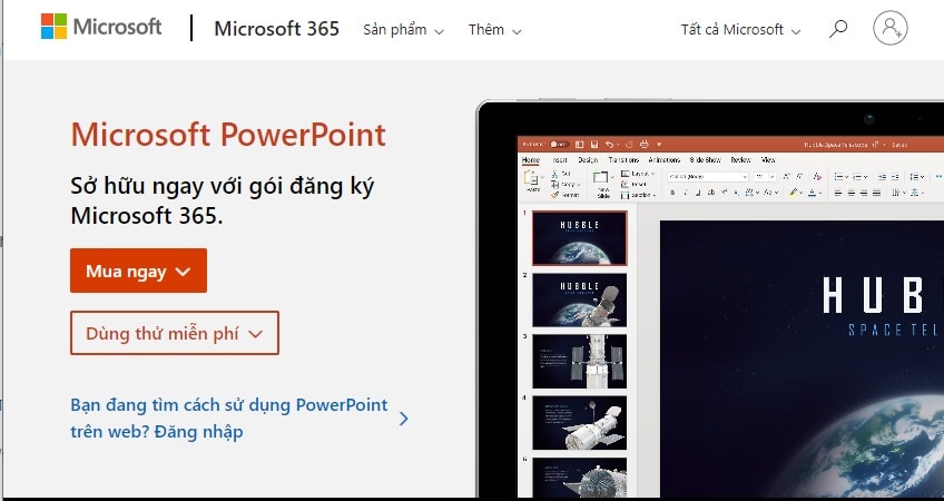 Hướng dẫn sử dụng PowerPoint online 365 cho người mới