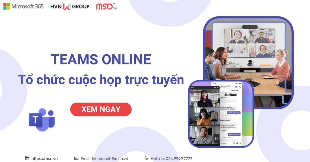 Tổ chức cuộc họp trên Teams online mà không cần tải về