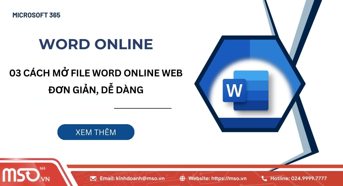 03 Cách mở File Word Online Web đơn giản, nhanh chóng
