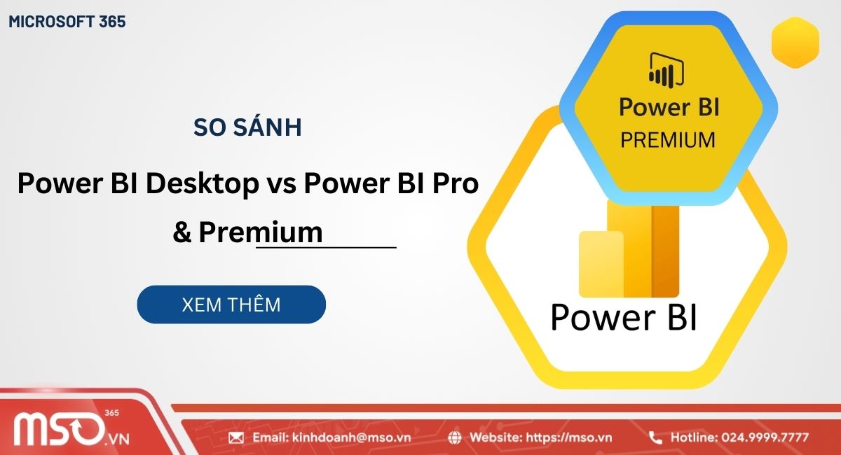 So Sánh Power Bi Desktop Với Các Phiên Bản Pro và Premium