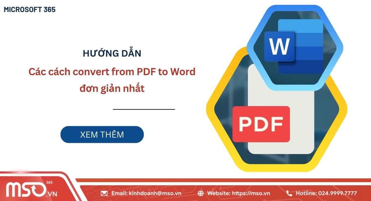 Hướng dẫn cách convert PDF to Word với Microsoft Word